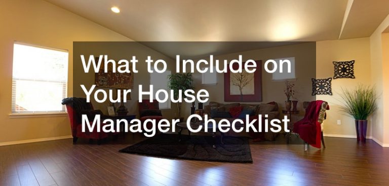 What to Include on Your House Manager Checklist - Family Reading